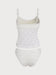 Women's Off White Ruched Hollow Mesh Flower Tankini Swimsuit & Reviews ...