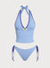 Light Blue Contrast Shell Tankini Swimsuit & Reviews - Light Blue ...