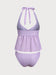 Women's Purple Ruched V-Neck Tankini Swimsuit & Reviews - Purple ...