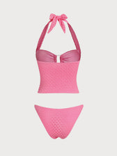 Women's Pink Square Mesh Tankini Swimsuit & Reviews - Pink - Tankinis ...