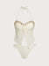 Off White Twisted Shell Trim Tankini Swimsuit & Reviews - Off White ...