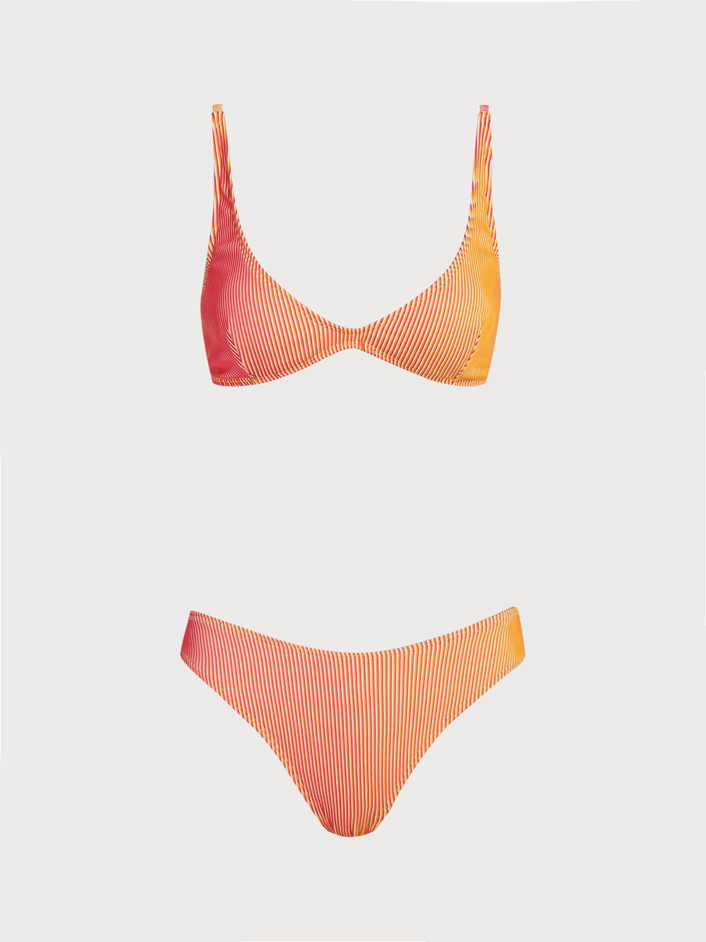 Women's Orange Two-Color Gradient Bikini Set & Reviews - Orange - Bikinis | SAMIOLSWIM