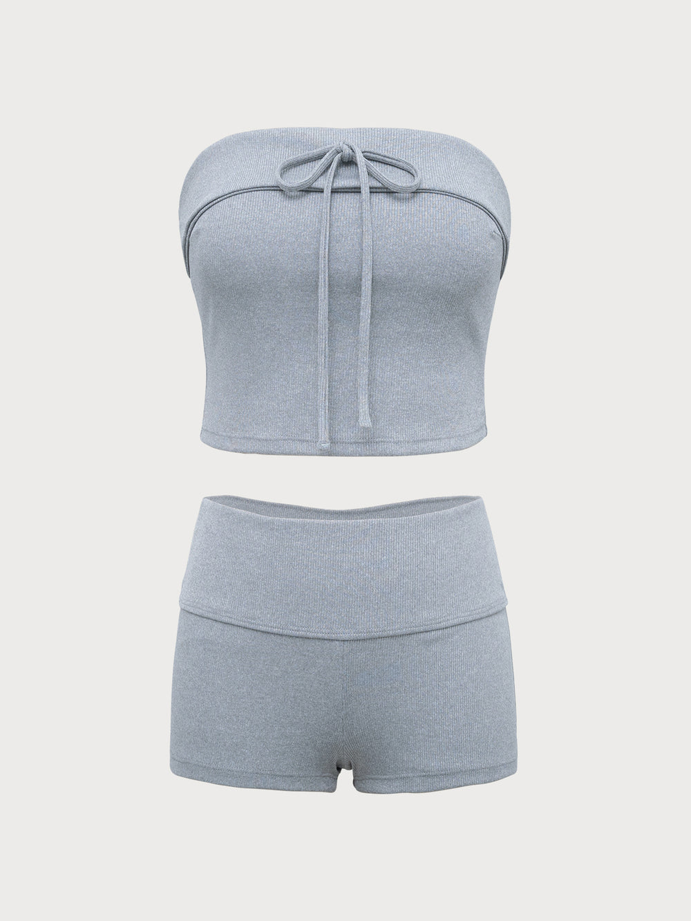 Women's Grey Bandeau Tankini Swimsuit & Reviews - Grey - Tankinis | SAMIOL