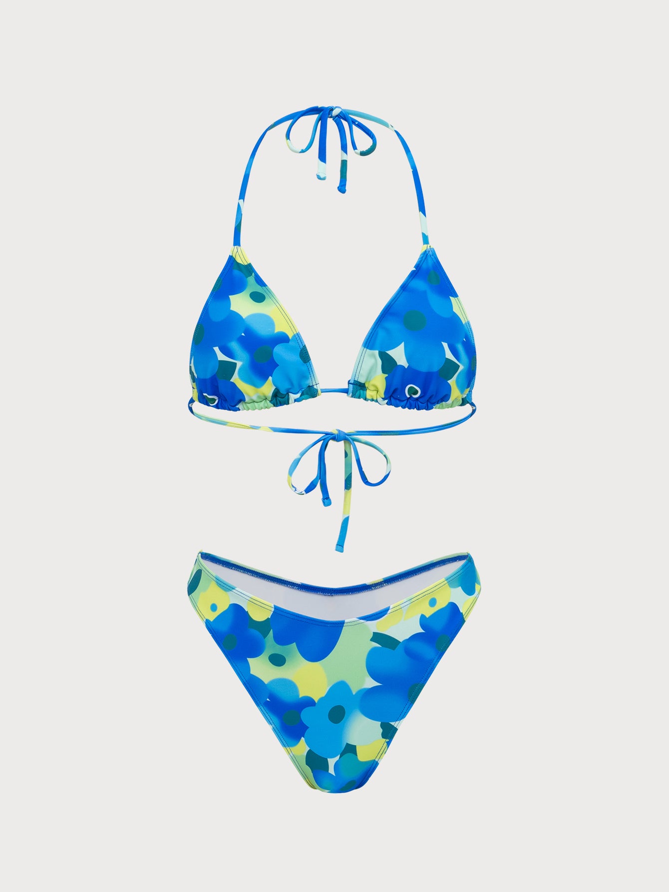 Women's Blue Mystic Triangle Bikini Set & Reviews - Blue - Bikinis | SAMIOL