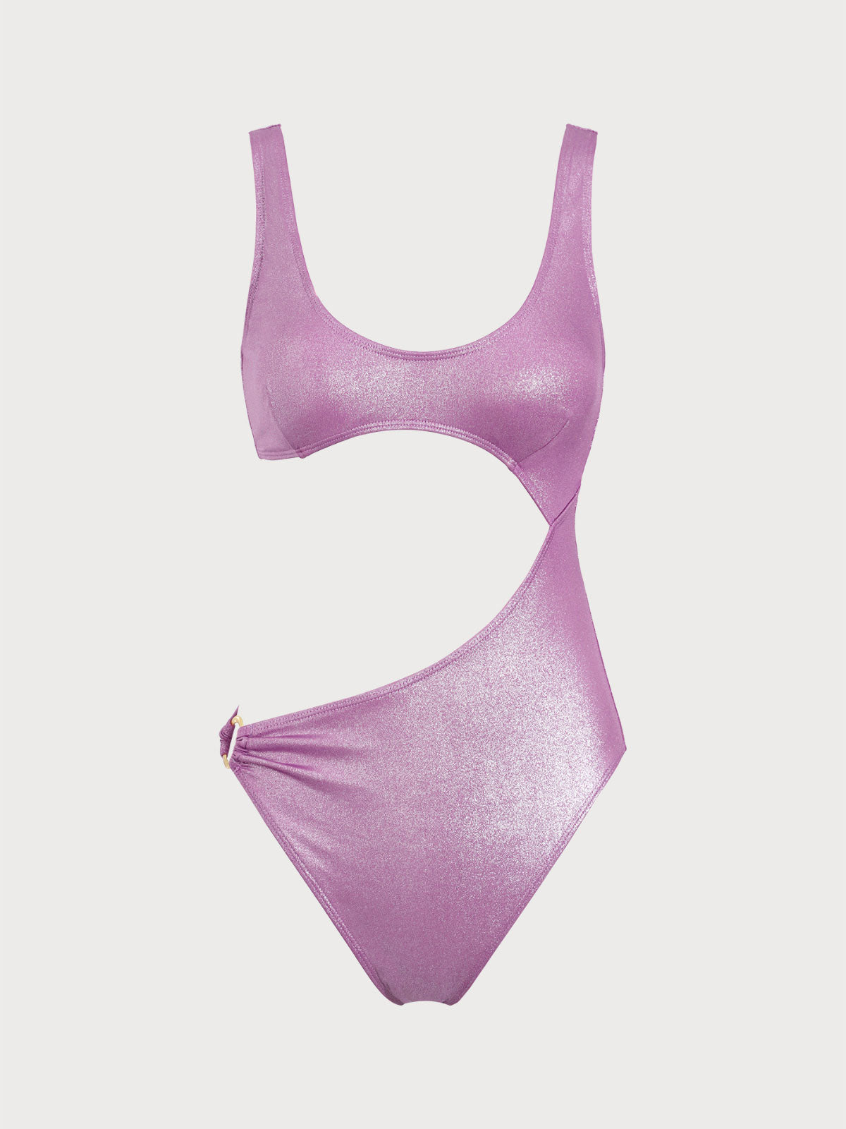 Women's Purple Glitter Irregular Ring Bikini Set & Reviews - Purple ...