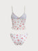 Women's White Lace Printed Tankini Swimsuit & Reviews - White ...