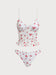 Women's White Lace Printed Tankini Swimsuit & Reviews - White ...