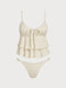 Off White Multi-Layer A-Line Tankini Swimsuit & Reviews - Off White ...