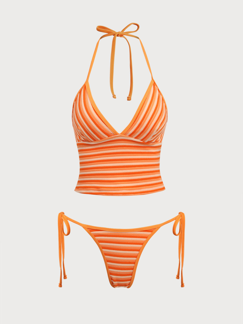 Women's Orange Striped Tankini Swimsuit & Reviews - Orange - Tankinis ...