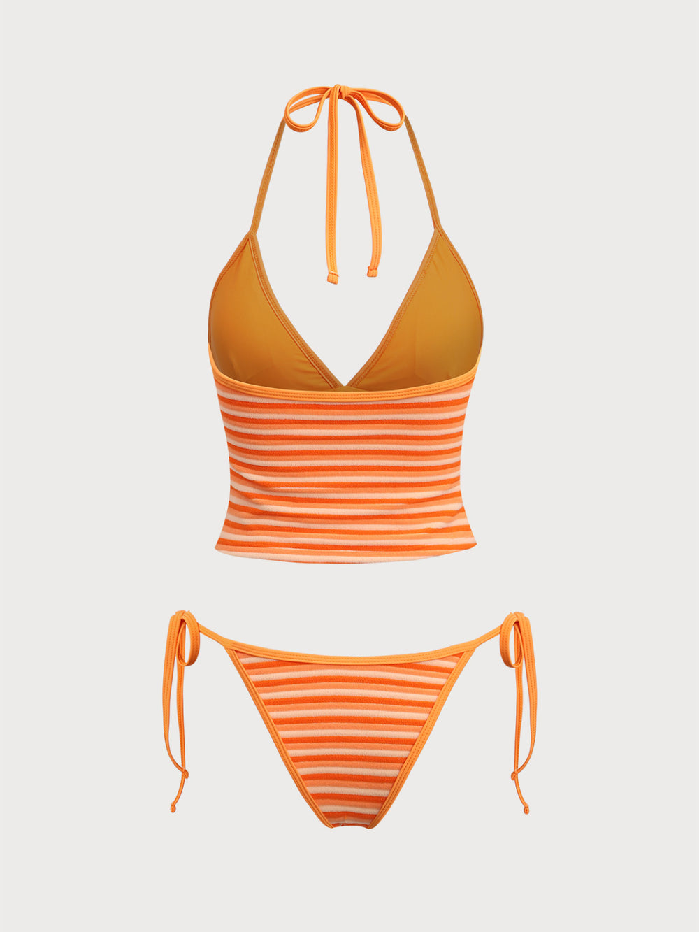 Women's Orange Striped Tankini Swimsuit & Reviews - Orange - Tankinis ...