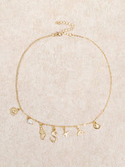 Gold Metal Letter Starfish Shell Necklace & Reviews - Gold - Necklaces ...